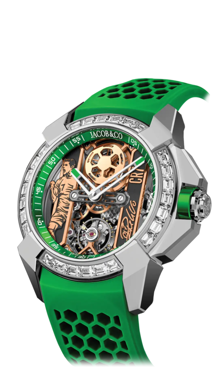 JACOB & CO – CR7 STAINLESS STEEL – GREEN DAIMOND - WATCH TRADE
