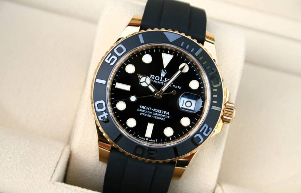 ROLEX YACHT MASTER OYSTER FLEX (GOLD BLACK) - WATCH TRADE